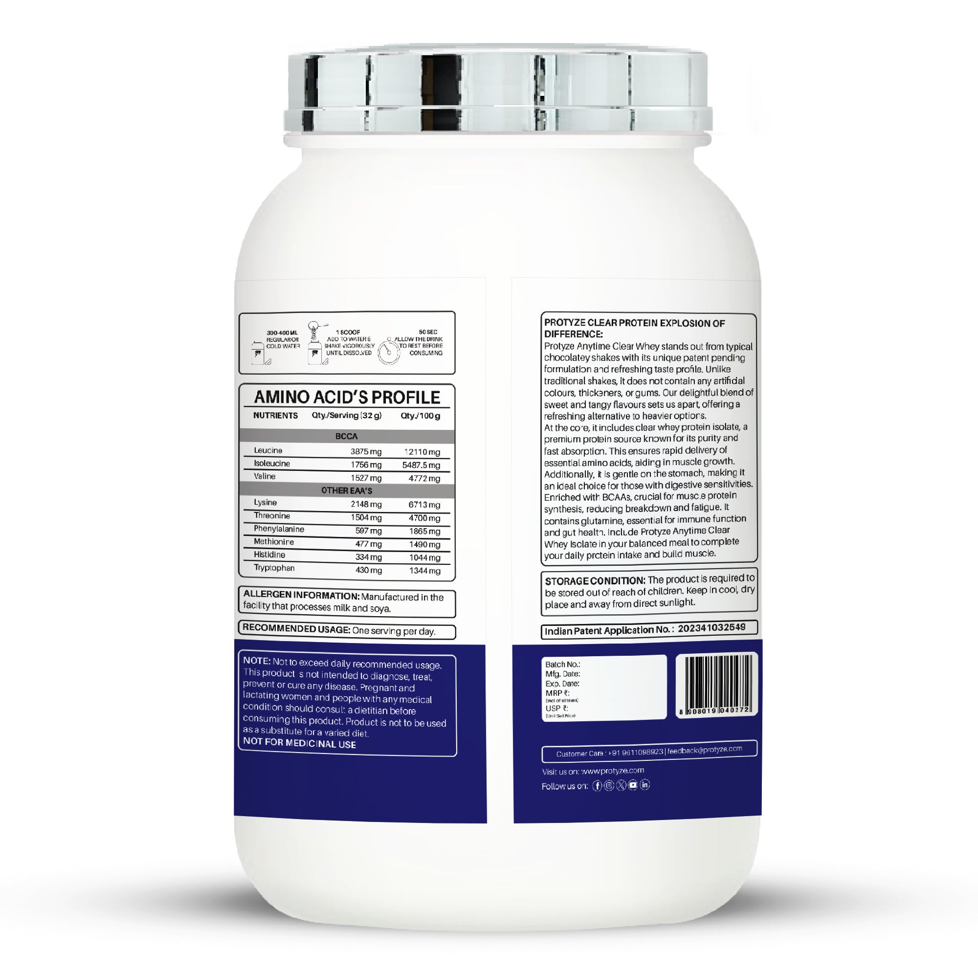 Clear Whey Isolate Blueberry Crush | Best Protein Powder Supplement ...